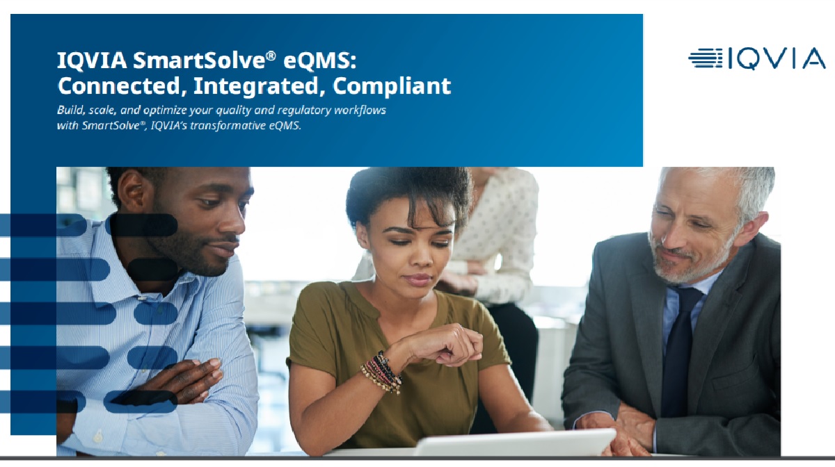 IQVIA SmartSolve® eQMS: Connected, Integrated, Compliant - IQVIA